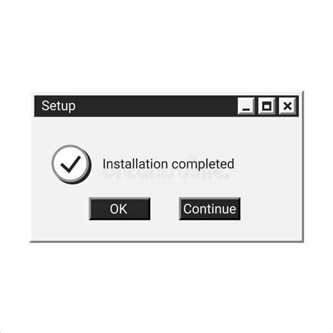 Old Setup Program In Black Color Installation Software In Retro Style