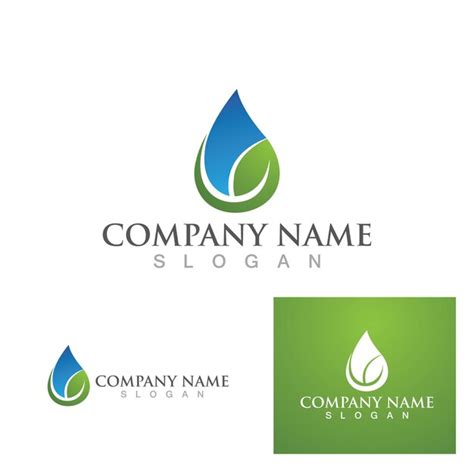 물방울 로고 템플릿 벡터 일러스트 디자인 프리미엄 벡터