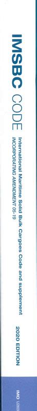 Imsbc Code International Maritime Solid Bulk Cargoes Code
