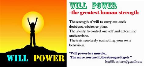 Will Power The Greatest Human Strength