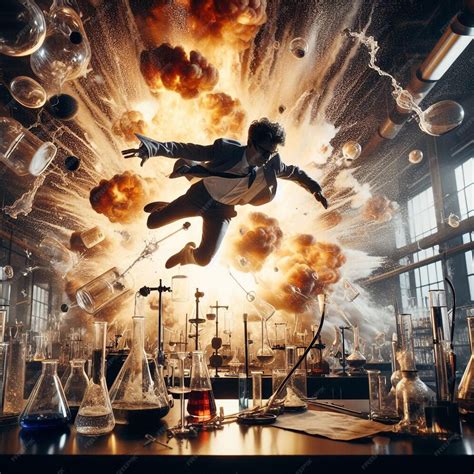 Photo Of A Chemistry Lab Explosion Premium Ai Generated Image