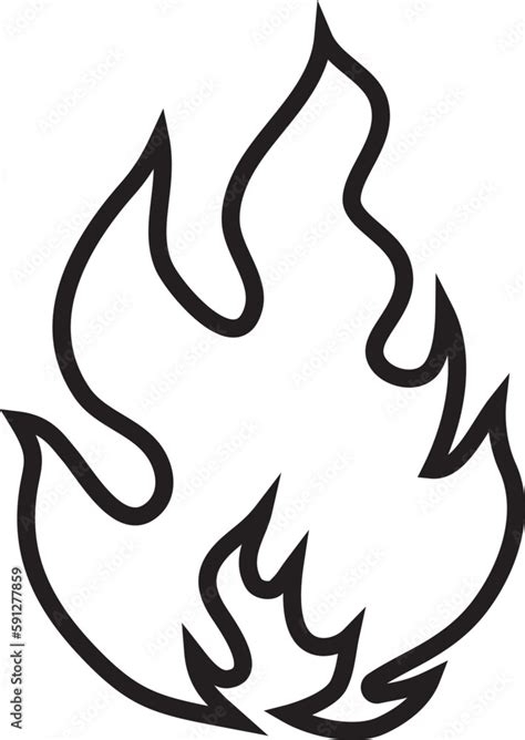 Vector Editable Icon Of Fire The Minimalist Svg Illustration Of Flame Without Background Stock
