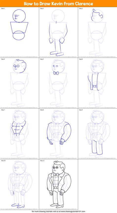 How To Draw Kevin From Clarence Clarence Step By Step DrawingTutorials Com