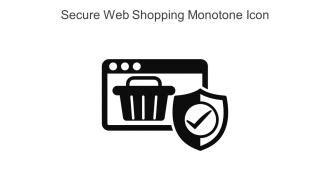 Secure Web Shopping Monotone Icon In Powerpoint Pptx Png And Editable Eps Format PPT Sample