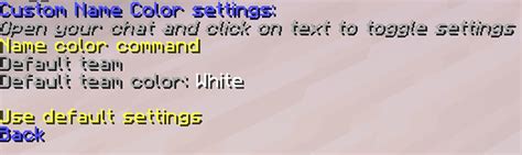 Custom Name Color Allow All Players To Choose Their Name Color Minecraft Data Pack