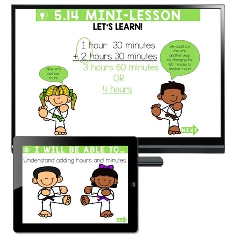 Lucky To Learn Math Lesson 514 Adding Hours And Minutes Teaching