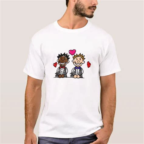Bi Racial Gay Couple T Shirt Zazzle