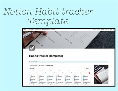 Notion Habit Tracker Template Rnotioncreations