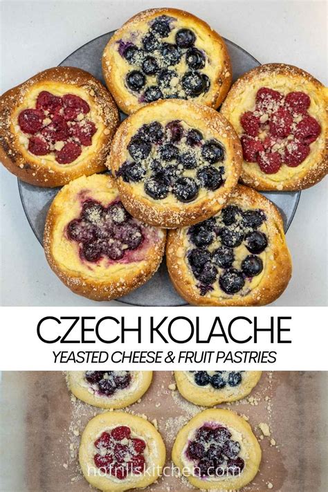 Traditional Czech Kolache Recipe With Fruit And Cheese Filling No