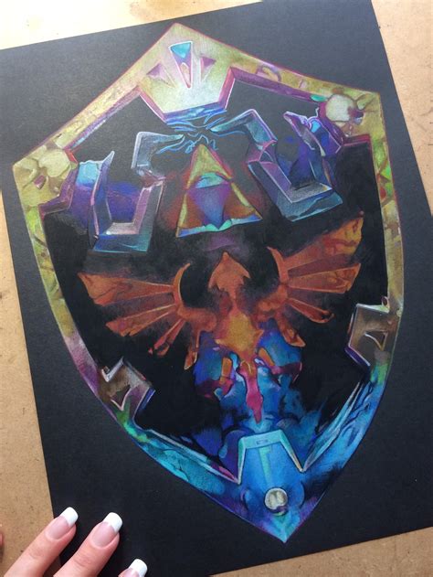 Legend Of Zelda Hylian Shield Drawing Etsy
