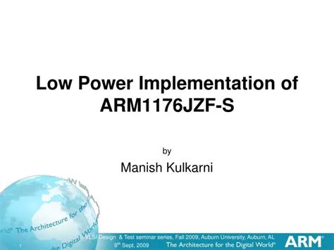 Ppt Low Power Implementation Of Arm1176jzf S Powerpoint Presentation
