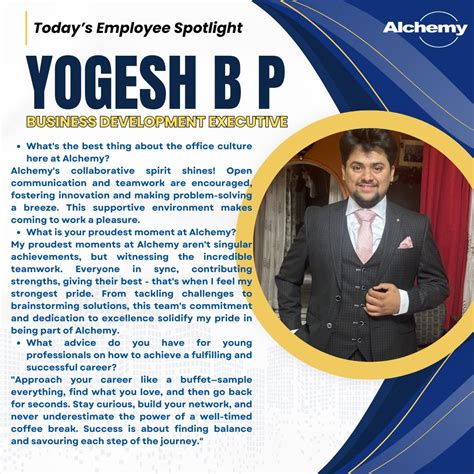 Alchemy Techsol On Linkedin 🌟 Employee Spotlight Meet Yogesh Our Business Development