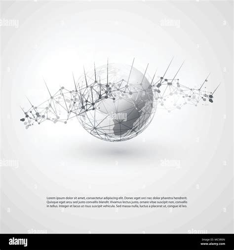 Black And White Modern Minimal Style Cloud Computing Networks Structure Telecommunications