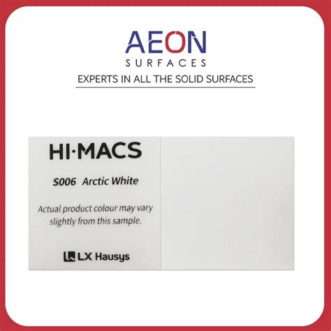 Lx Hausys Hi Macs Arctic White S006 Size 25 Feet X 12 Feet