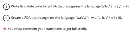 Solved Construct A Pda That Recognizes The Language Aibjck