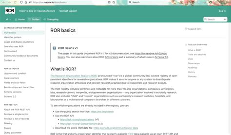 Research Organization Registry Ror Announcing Version 2 Of The Ror Schema And Api
