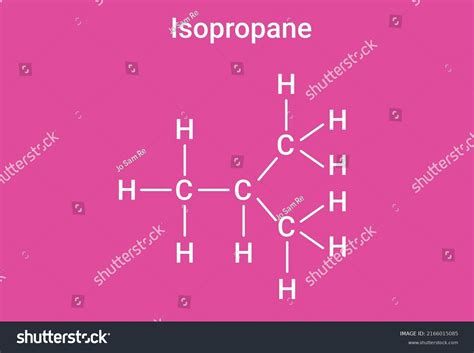 Chemical Structure Isopropane Stock Vector Royalty Free 2166015085
