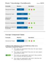 Week 7 Knowledge Check Week 7 Knowledge CheckResults Concepts Mastery Categorical Claims 67