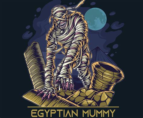 Egyptian Mummy Spooky Concept Vector Art And Graphics