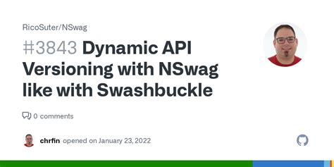 Dynamic Api Versioning With Nswag Like With Swashbuckle · Issue 3843 · Ricosuternswag · Github