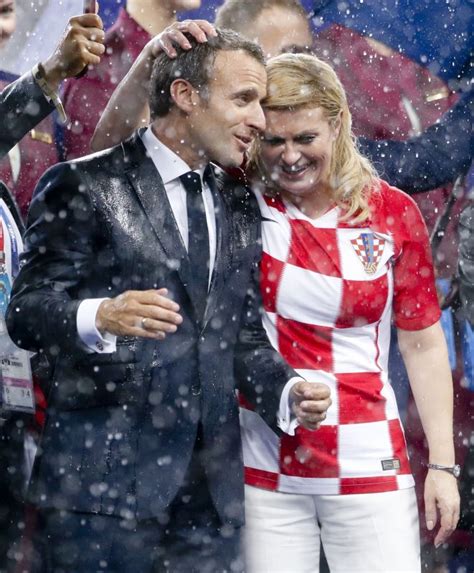 Soaked But Smiling Croatian President Kolinda Grabar Kitarovic Wins