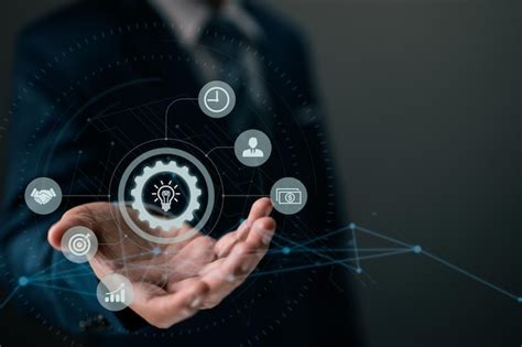 Premium Photo Diagram Of Business Process Management And Workflow Automation With Gears And