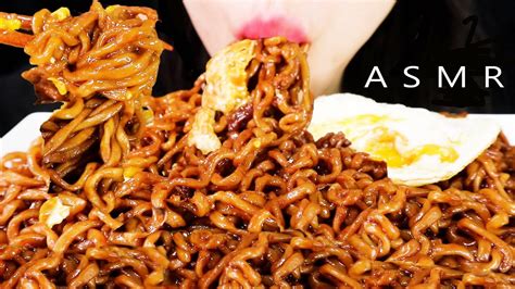 계란후라이 얹은 짜파게티 먹방 Asmr Chapagetti Mukbang Youtube