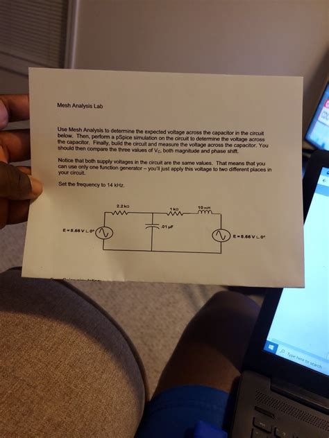 Solved Mesh Analysis Lab Use Mesh Analysis To Determine The