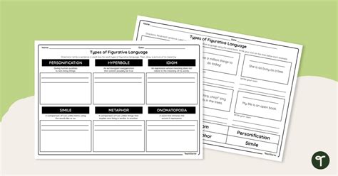 What Is Figurative Language Worksheet Worksheets Library