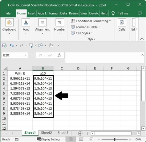 Excel 如何把科学记数法转换为x10格式极客教程