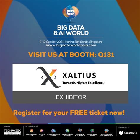 Xaltius On Linkedin Techweeksingapore Bdwa Bigdataworldasia
