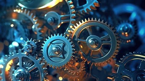 Premium Photo A Group Of Gears And Cogs Generative Ai Art