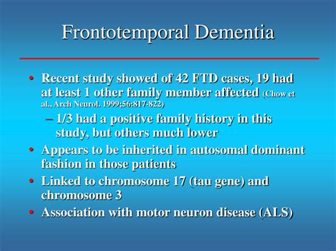 Ppt Frontotemporal Dementia Powerpoint Presentation Free Download Id 1224517