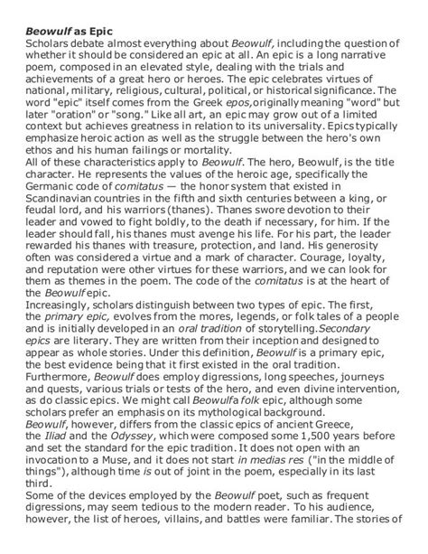 Beowulf Summary