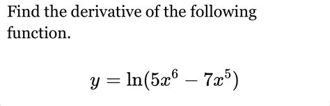 Solved Find The Derivative Of The Following