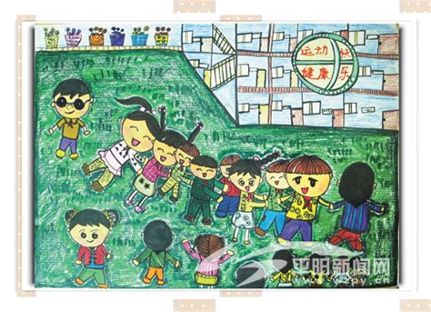 小学课间十分钟简笔画 小学课间动简笔画 小学课间 大山谷图库