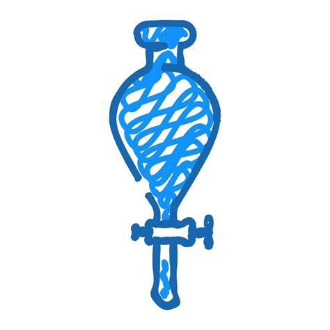 Separatory Funnel Chemical Glassware Lab Icon Doodle Illustration