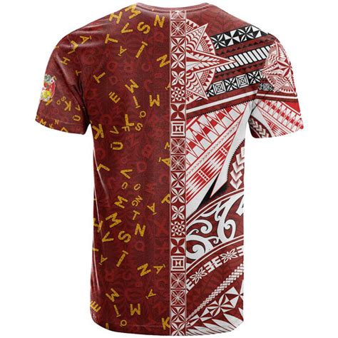 Tonga Language Week T Shirt Ngatu Pattern And Tongan Alphabet Lt03