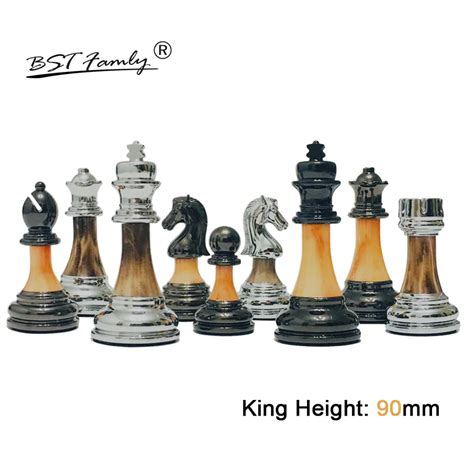 Bstfamly 체스 세트 Abs 플라스틱 도금 프로세스 및 금속 악화 체스 조각 체스 맨 킹 높이 90mm 체스 게임 Ia2chess Sets Aliexpress