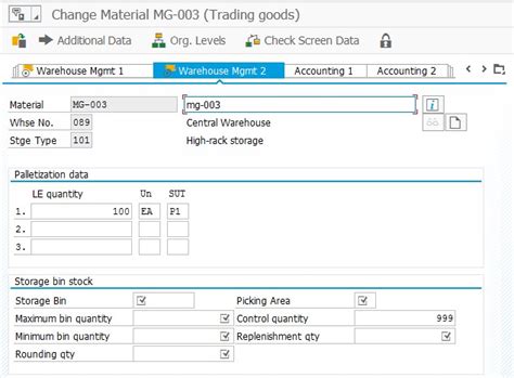 Solved Subscreen Storage Bin Stock On View Warehouse Mgm Sap