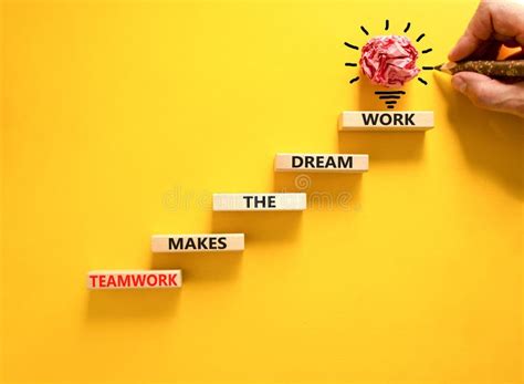 Teamwork Makes Dream Work Symbol Concept Words Teamwork Makes The
