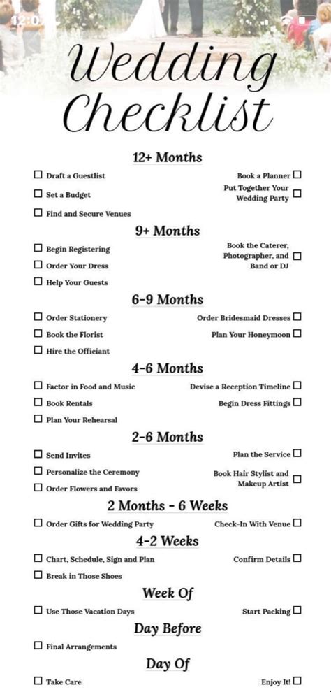 Wedding Planning Checklist Get Organized