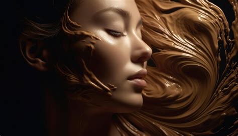 Premium Ai Image Beautiful Woman With Long Brown Hair Posing