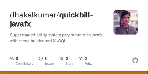 Github Dhakalkumarquickbill Javafx Super Market Billing System