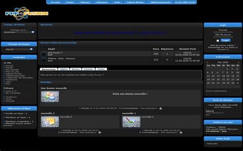 Free Abstract Black Blue Php Fusion Style Theme