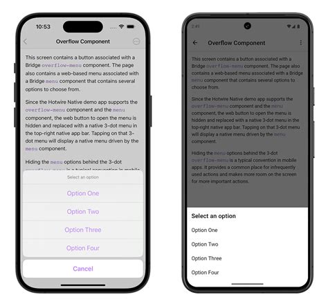 Hotwire Native Overview Bridge Components
