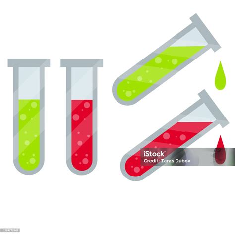 녹색과 붉은 독의 플라스크 액체 병 의료 준비 유리 물체 독소 한 방울 만화 평면 일러스트 연금술 품목 0명에 대한 스톡 벡터 아트 및 기타 이미지 Istock