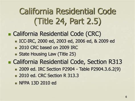 Ppt Preparing For The California Residential Code Powerpoint
