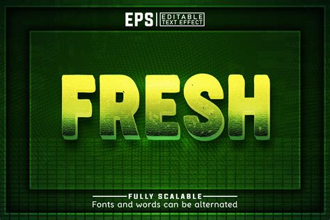 Fresh 3d Editable Text Effect Graphic By Pixelscreator · Creative Fabrica