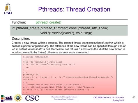 Ppt High Performance Computing Models Methods And Means Pthreads Powerpoint Presentation